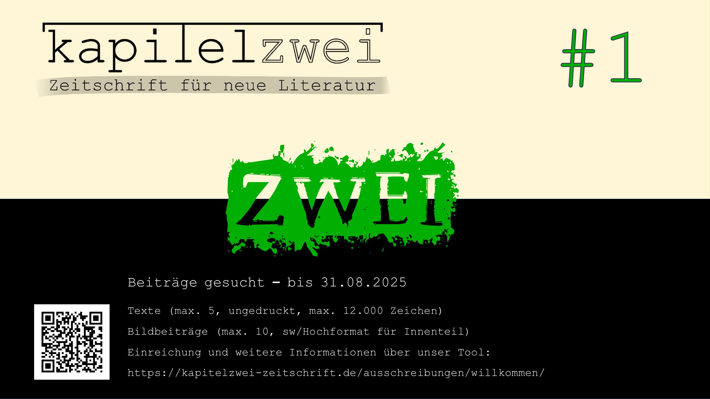 Ausschreibung "zwei" online! - kapitelzwei